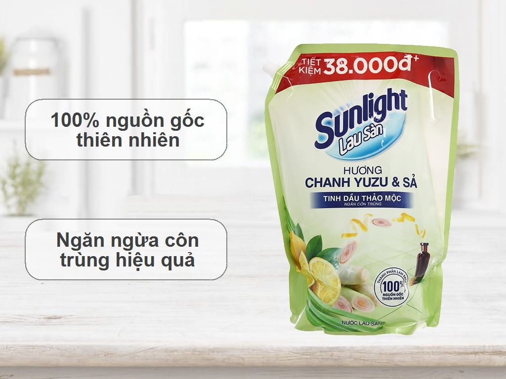 Nước lau sàn Sunlight Sả chanh 3,4kg